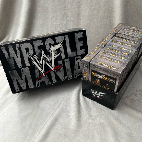 WWE | Media | Vintage Wwf Wrestlemania 14 19851998 Vhs Box Set Wwe ...